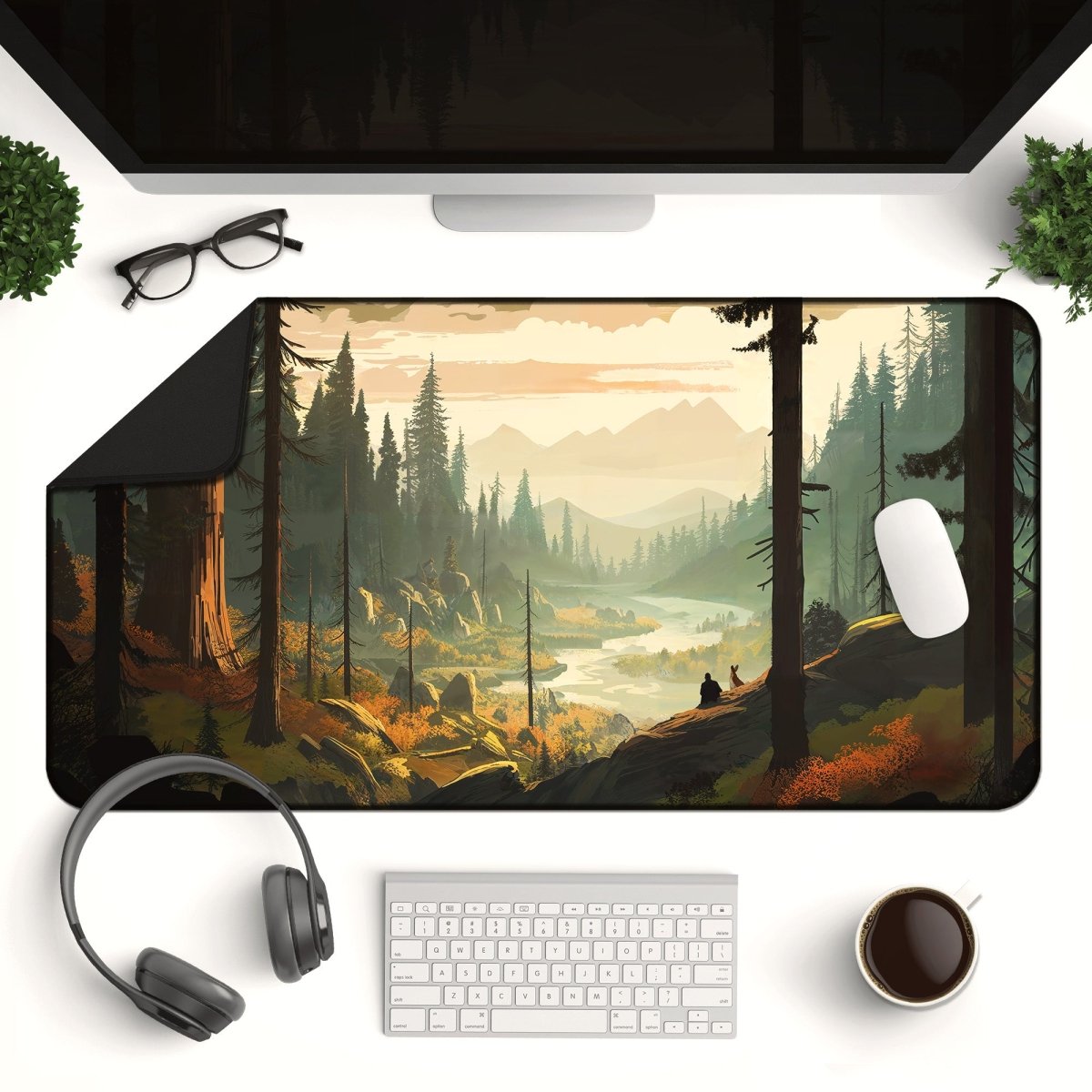 Mountain Valley Desk Mat, Gaming & Office Nature Mousepad – Kaladyn Designs